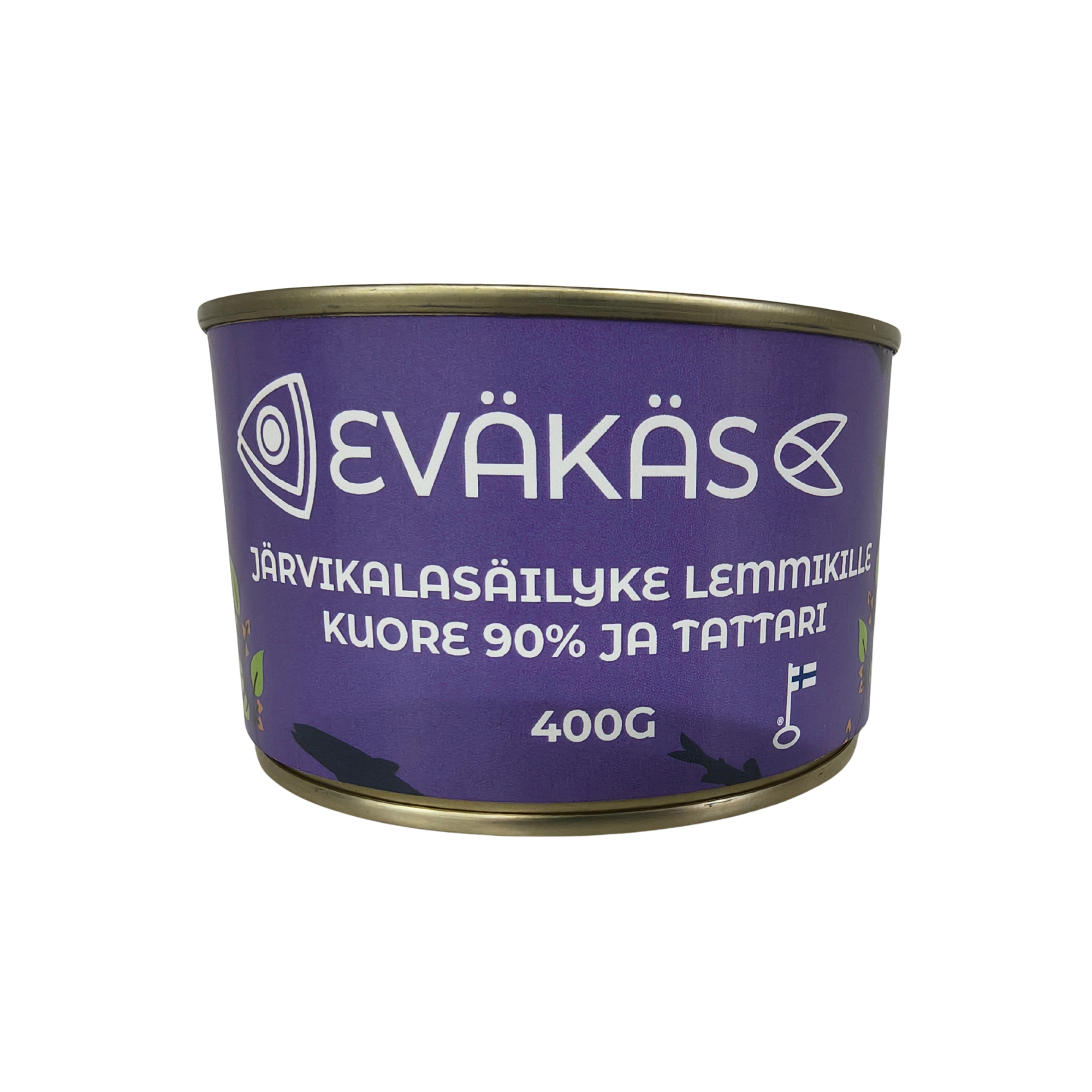 EVÄKÄS Järvikalasäilyke kuore-tattari 400 g – Nordic Pet Shop